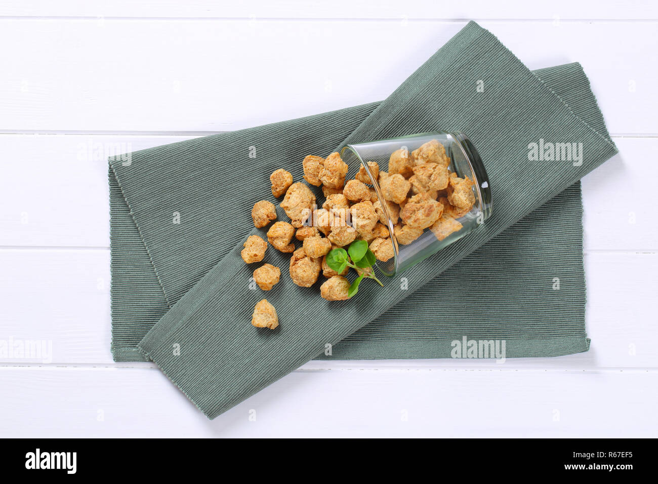 cubes of soy meat Stock Photo - Alamy