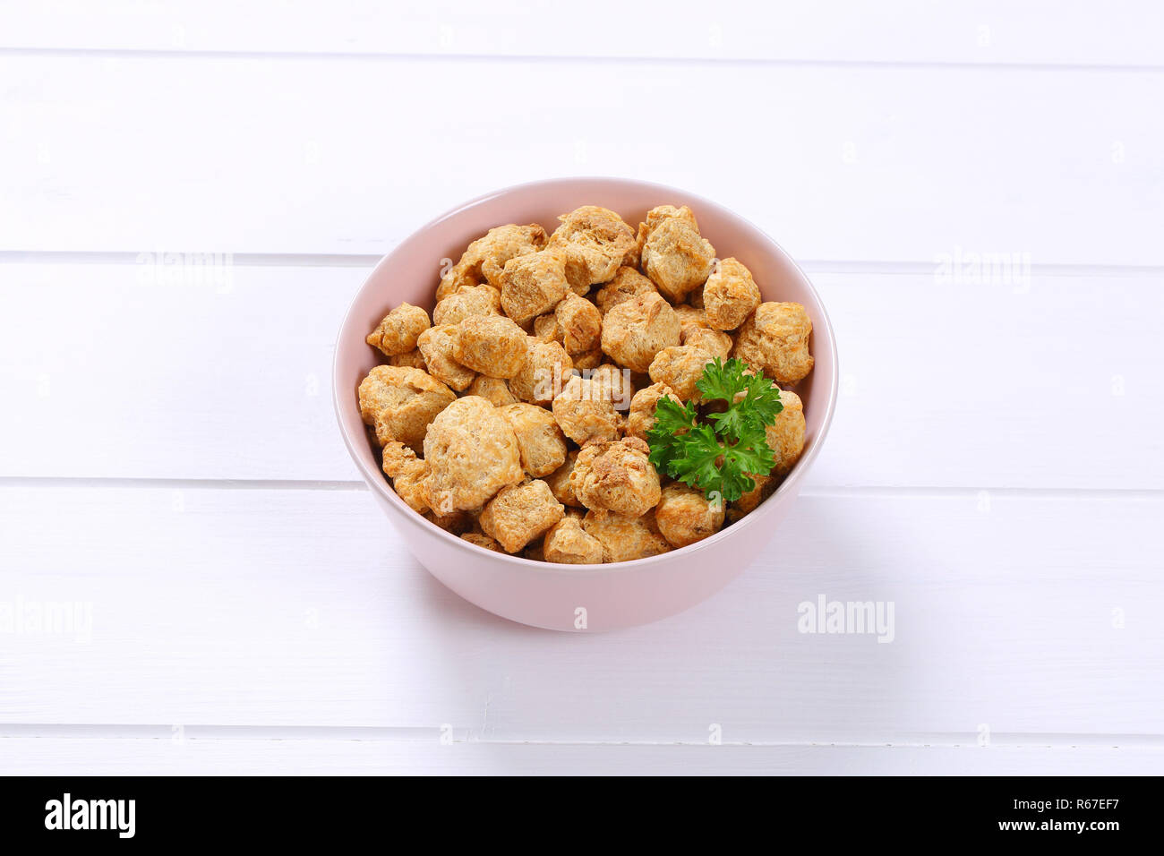 cubes of soy meat Stock Photo - Alamy