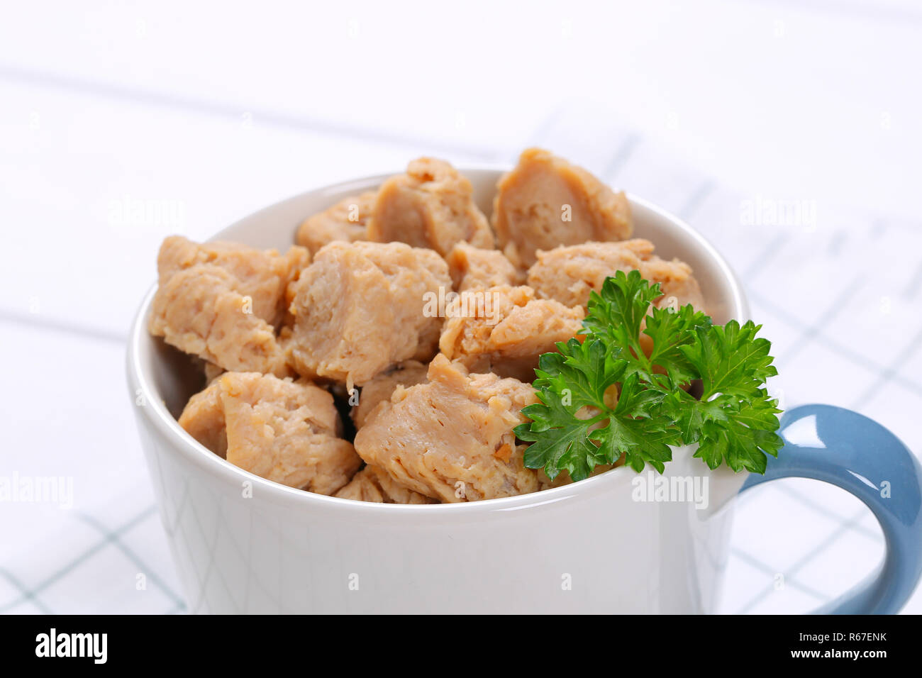 cubes of soy meat Stock Photo - Alamy