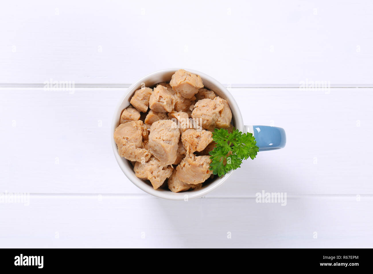 cubes of soy meat Stock Photo - Alamy