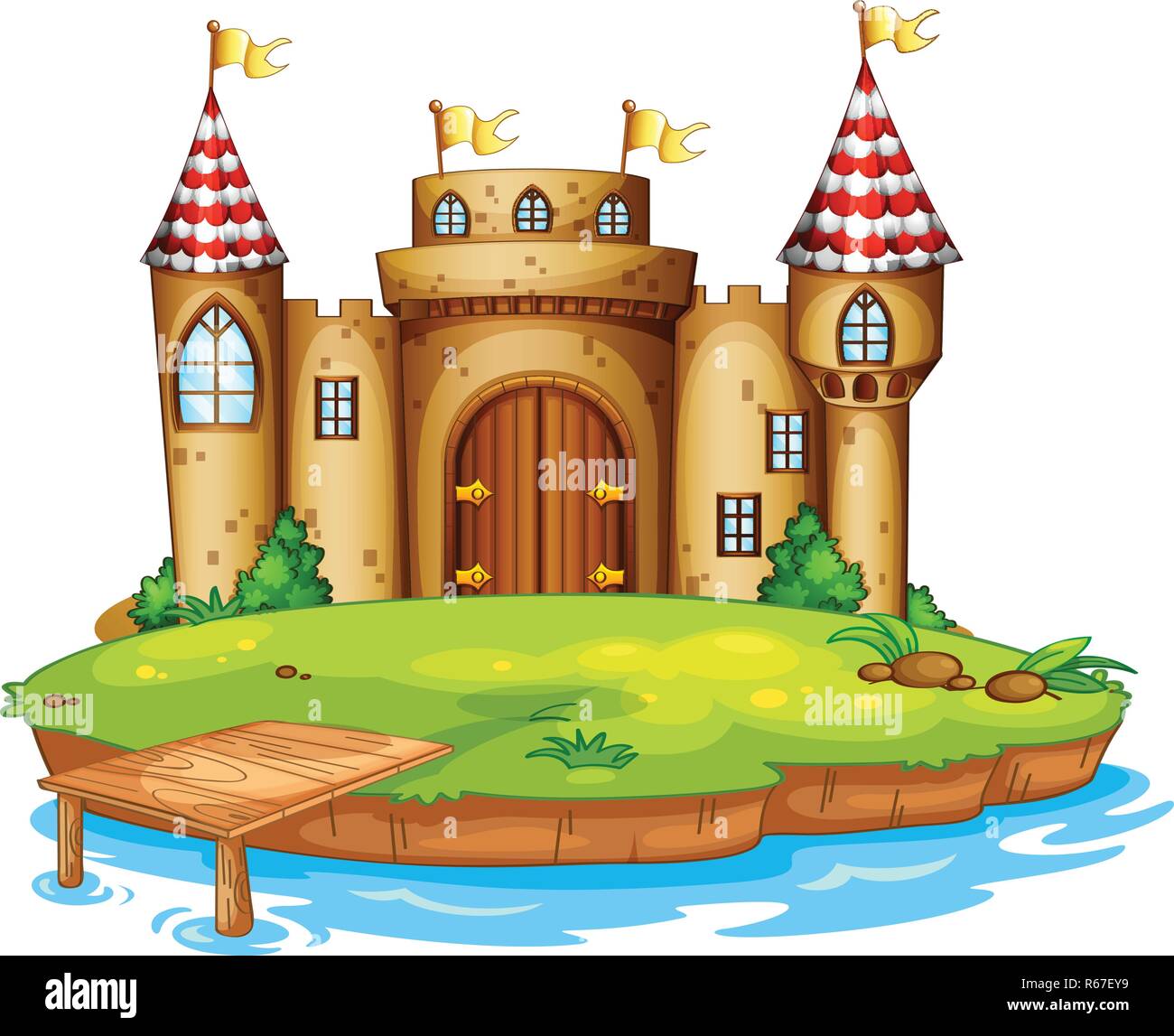 Castle dock Stock Vector Images - Alamy