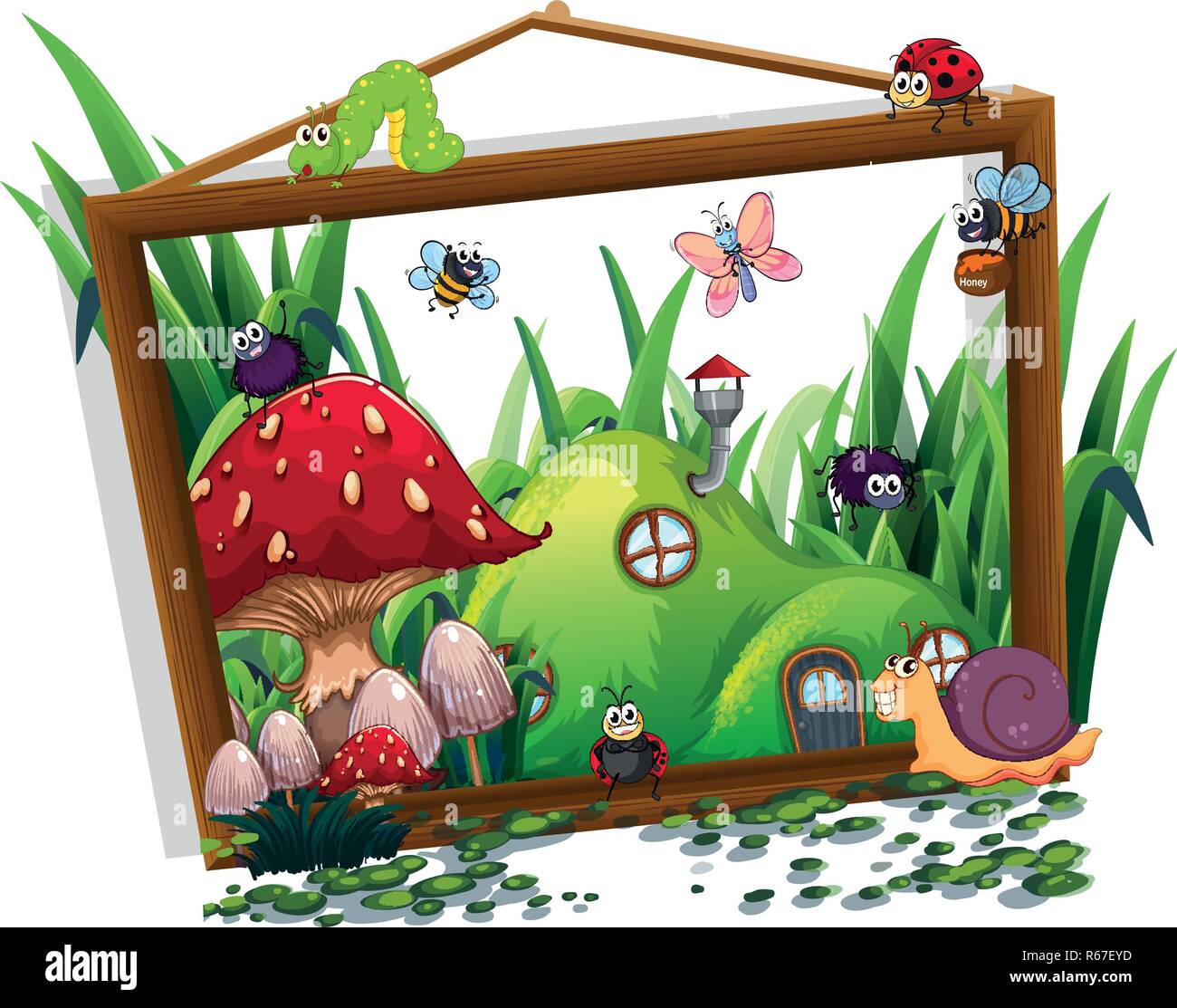 Wooden house for insect Stock Vector Images - Alamy
