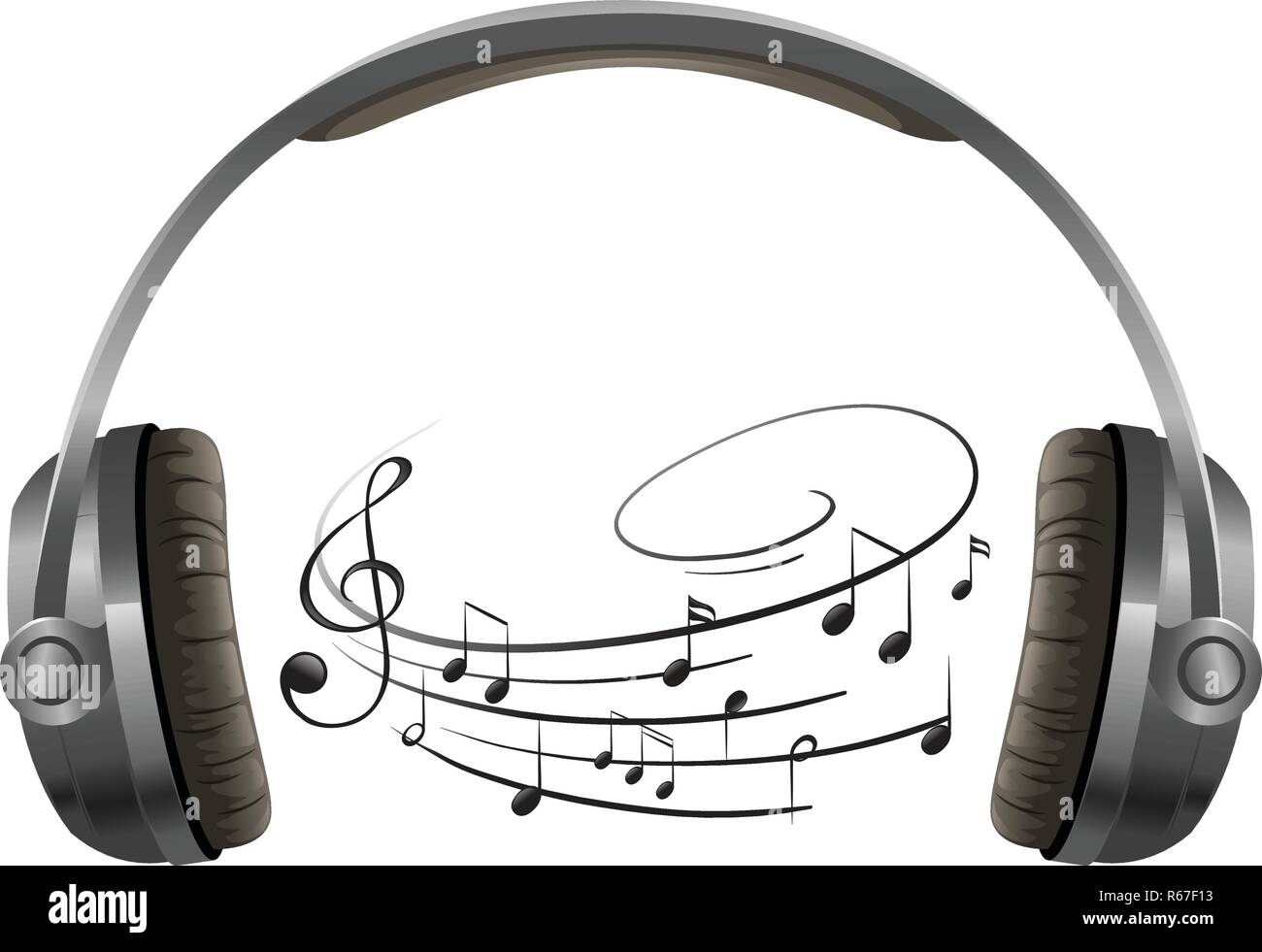 A headphone on white background illustration Stock Vector Image & Art ...