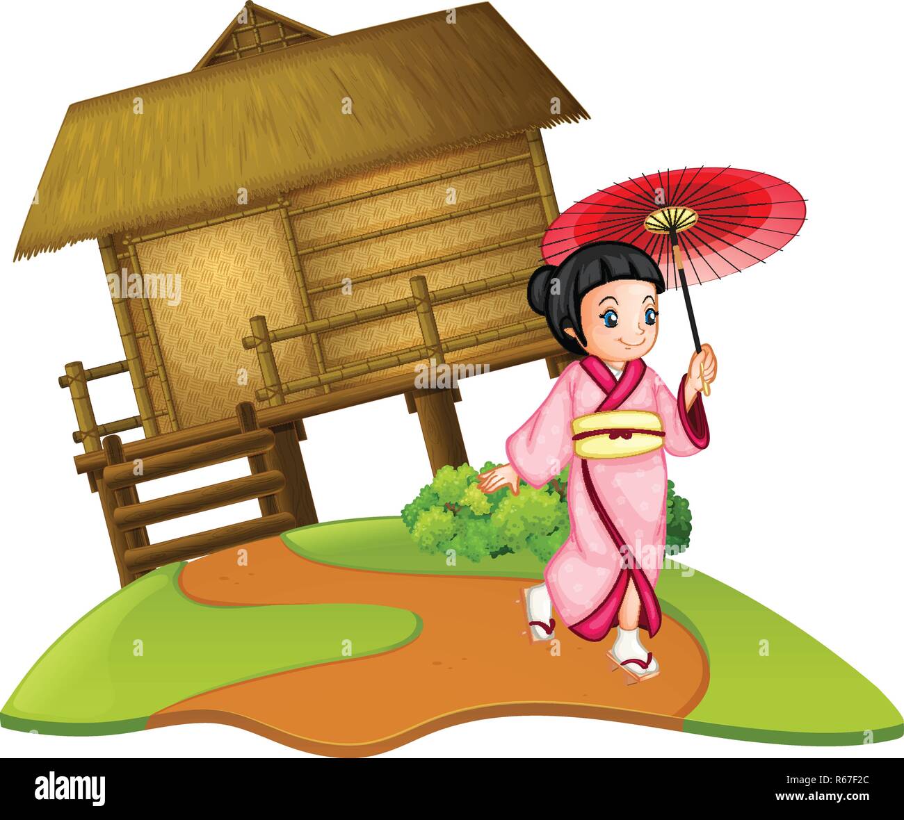 Design of the japanese roof Stock Vector Images - Alamy