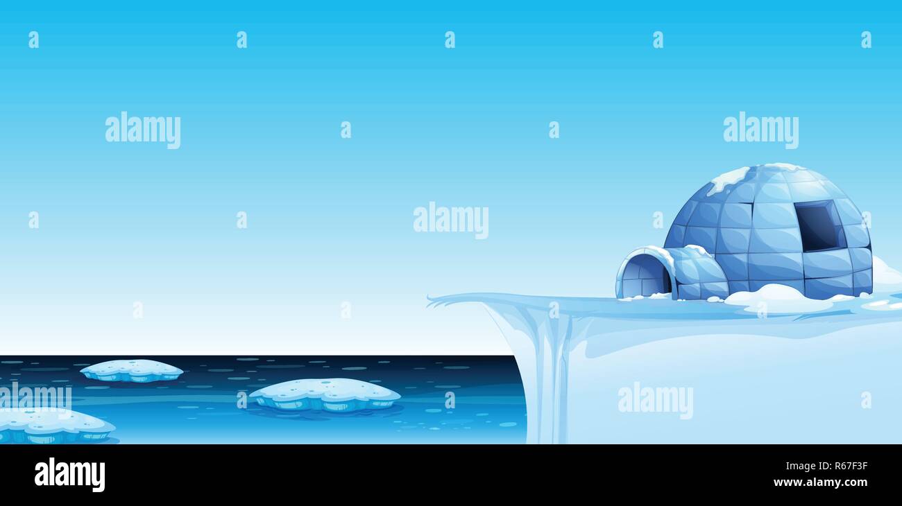 A cold north pole background illustration Stock Vector Image & Art - Alamy