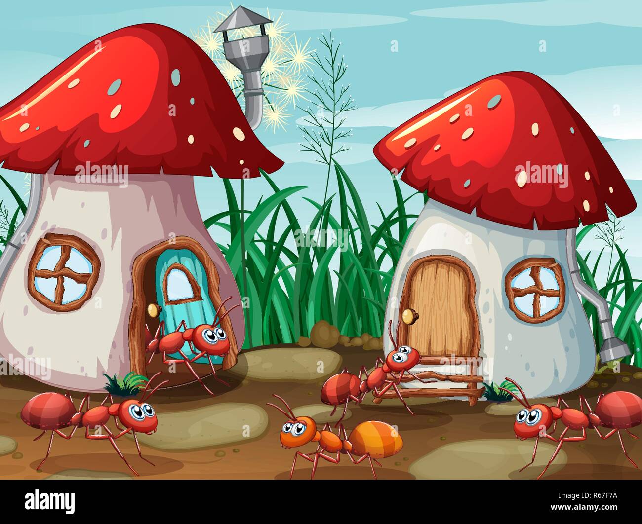 Ants house Stock Vector Images - Alamy