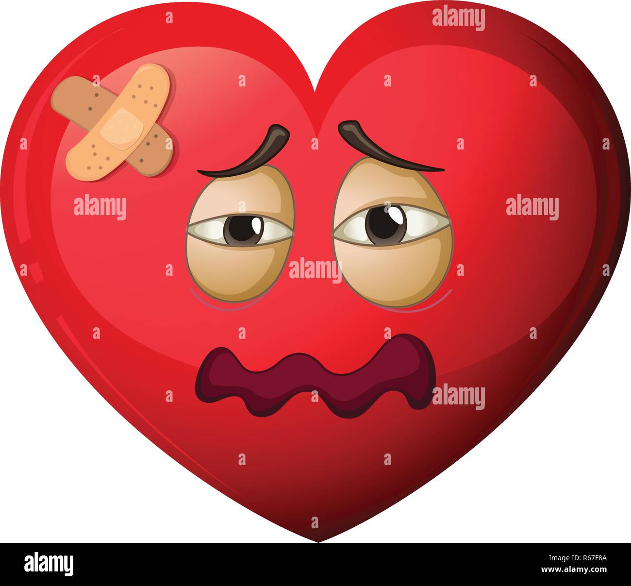 Sad Broken Heart Cartoon Illustration Stock Photos & Sad Broken Heart ...