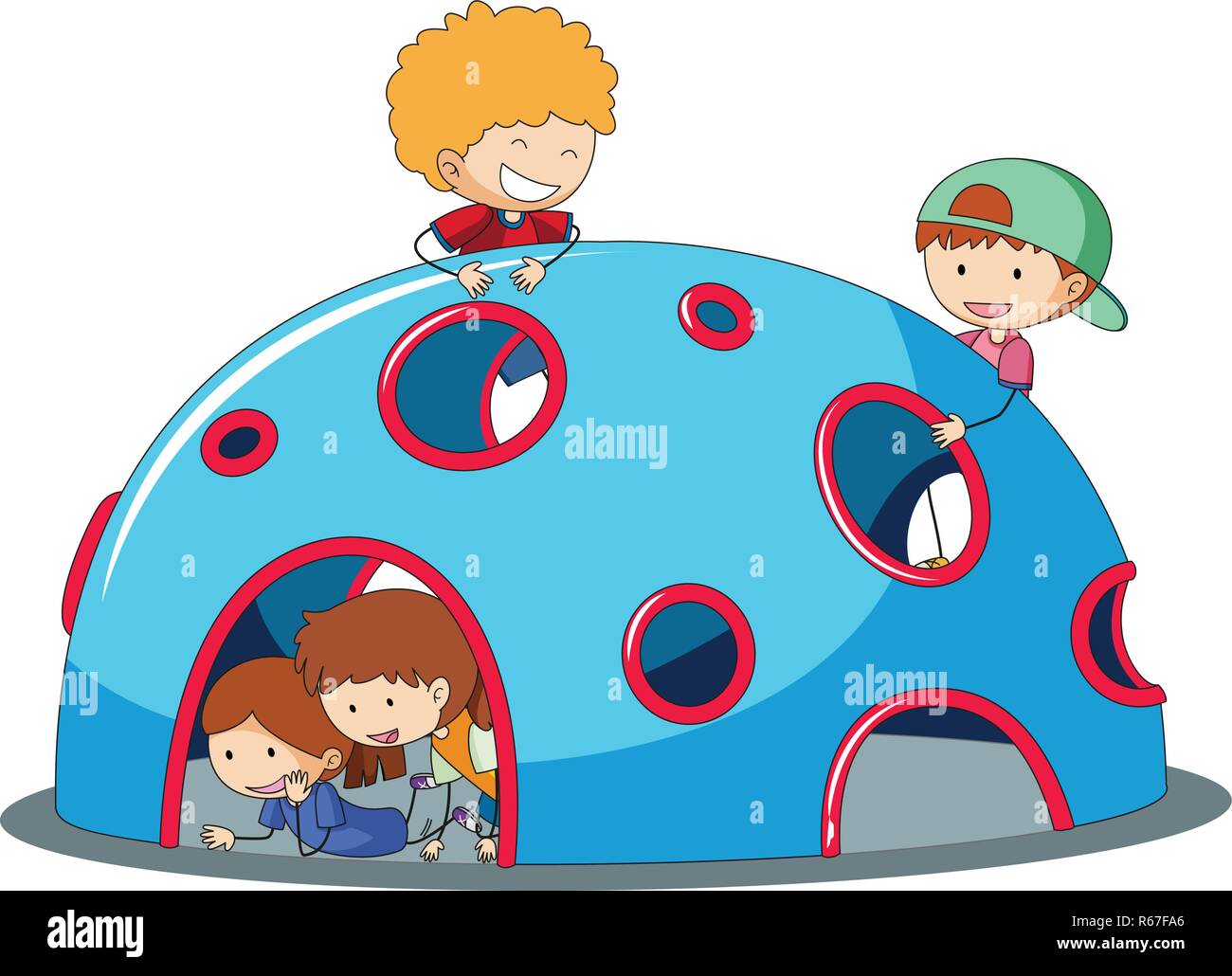 Simple line art playground Stock Vector Images - Alamy