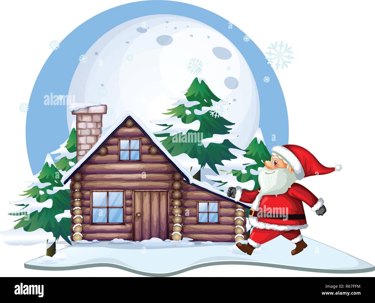 Santa cabin Stock Vector Images - Alamy