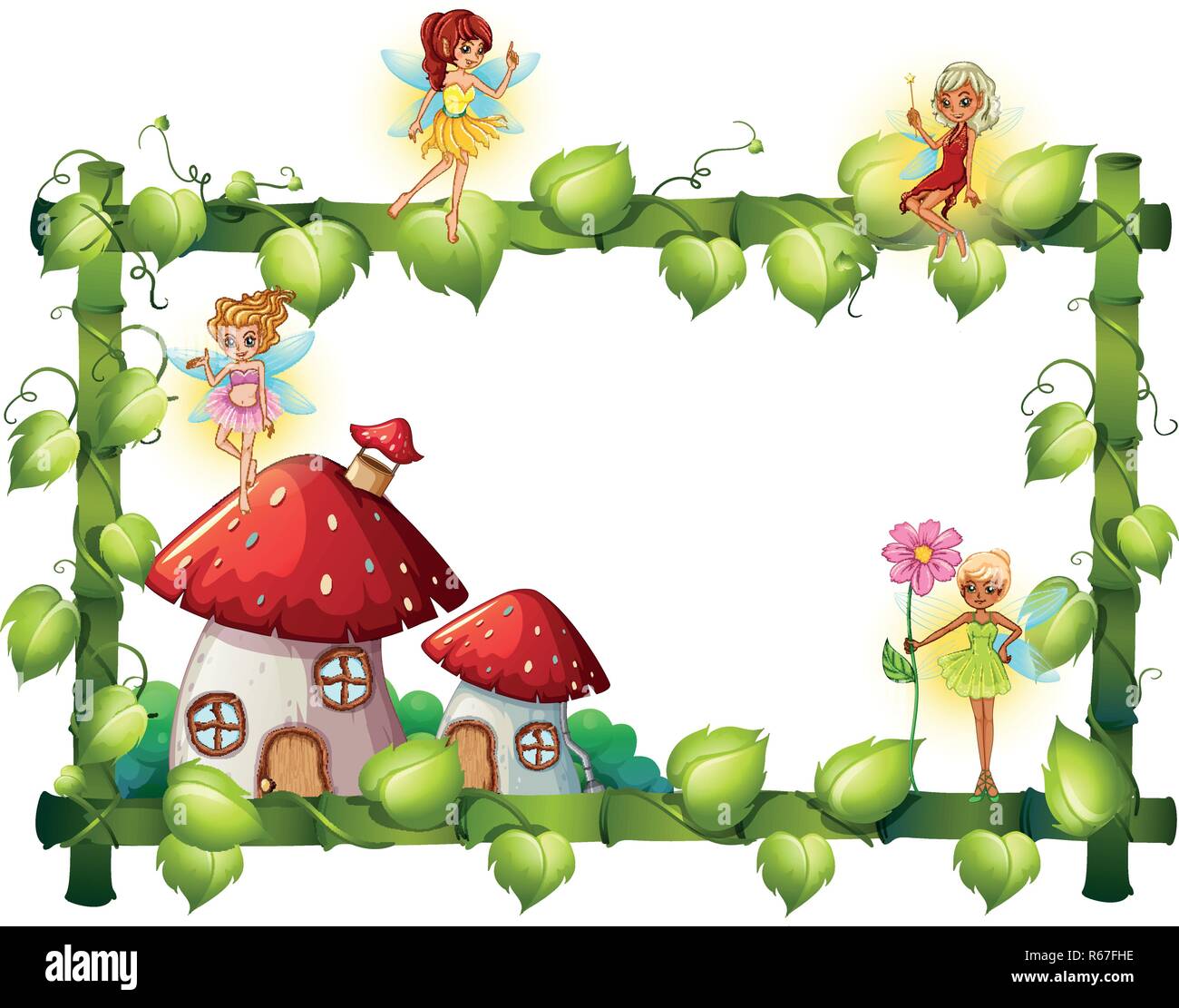 Magic fairy tale frame illustration Stock Vector Image & Art - Alamy