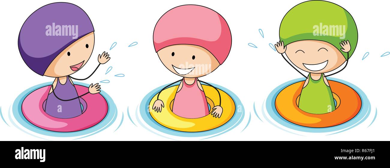 Kids play water in Stock Vector Images - Alamy