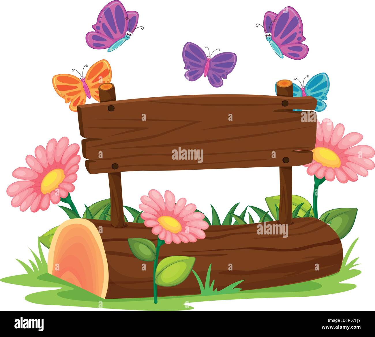 Signboard in nature Stock Vector Images - Alamy