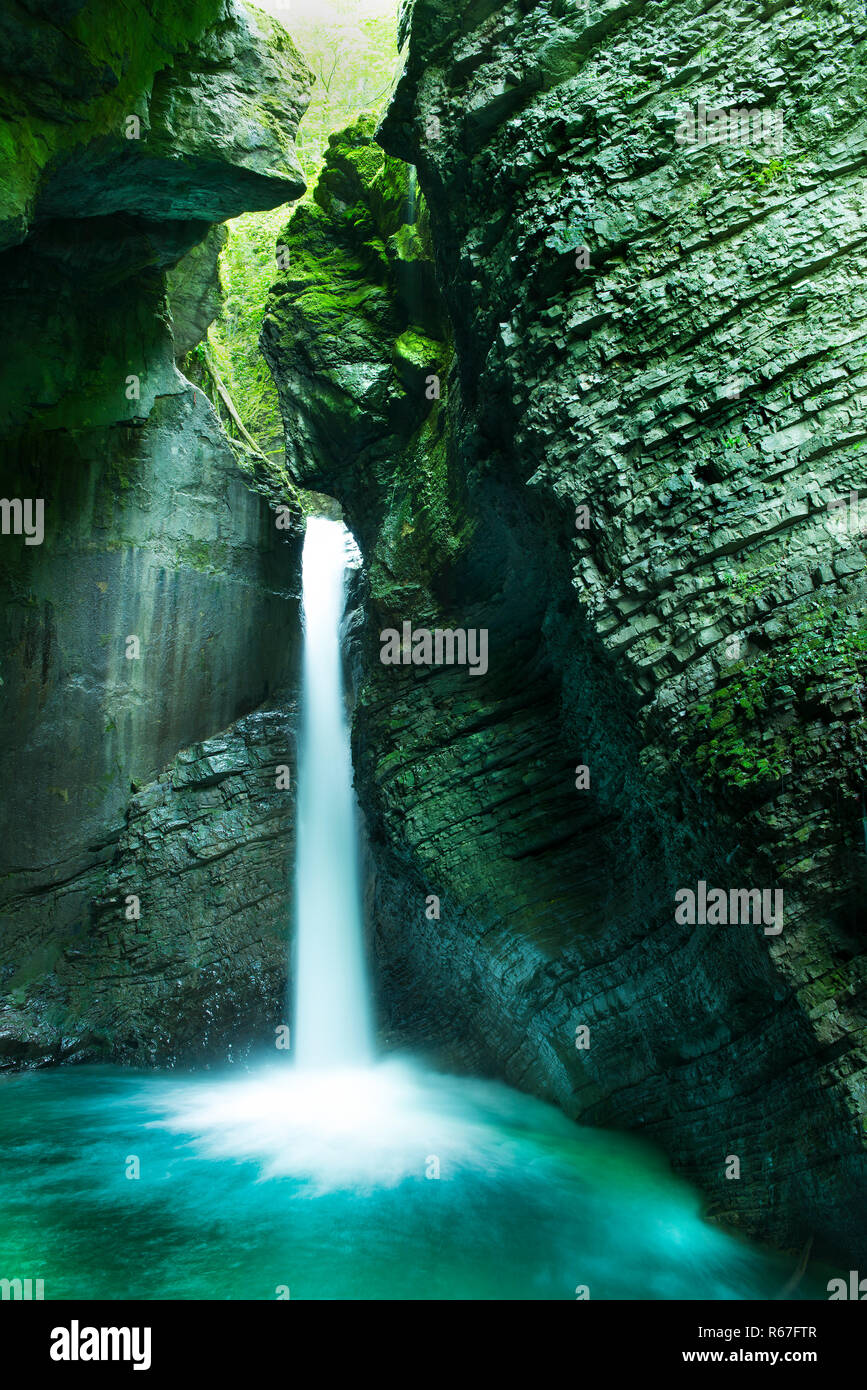 Caporetto waterfall hi-res stock photography and images - Alamy