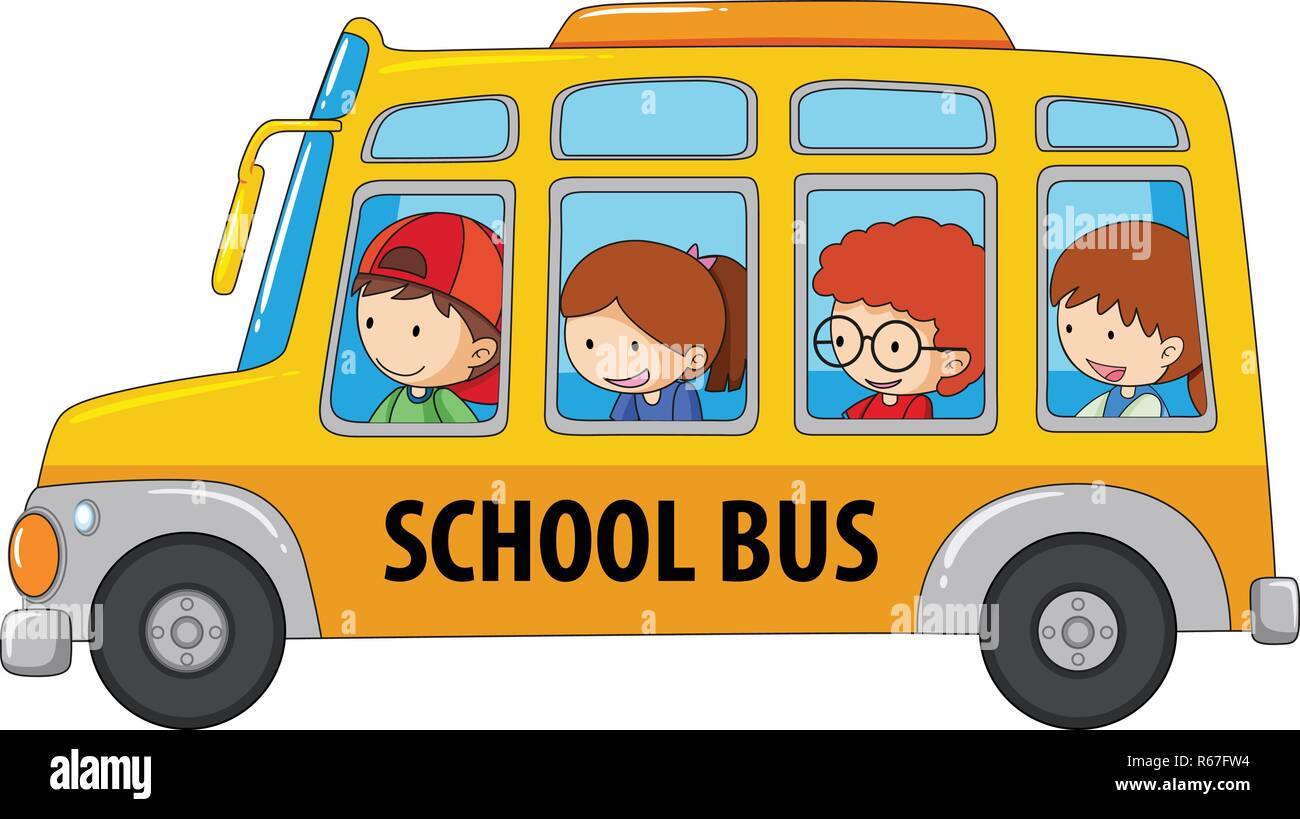 Taking bus Stock Vector Images - Alamy