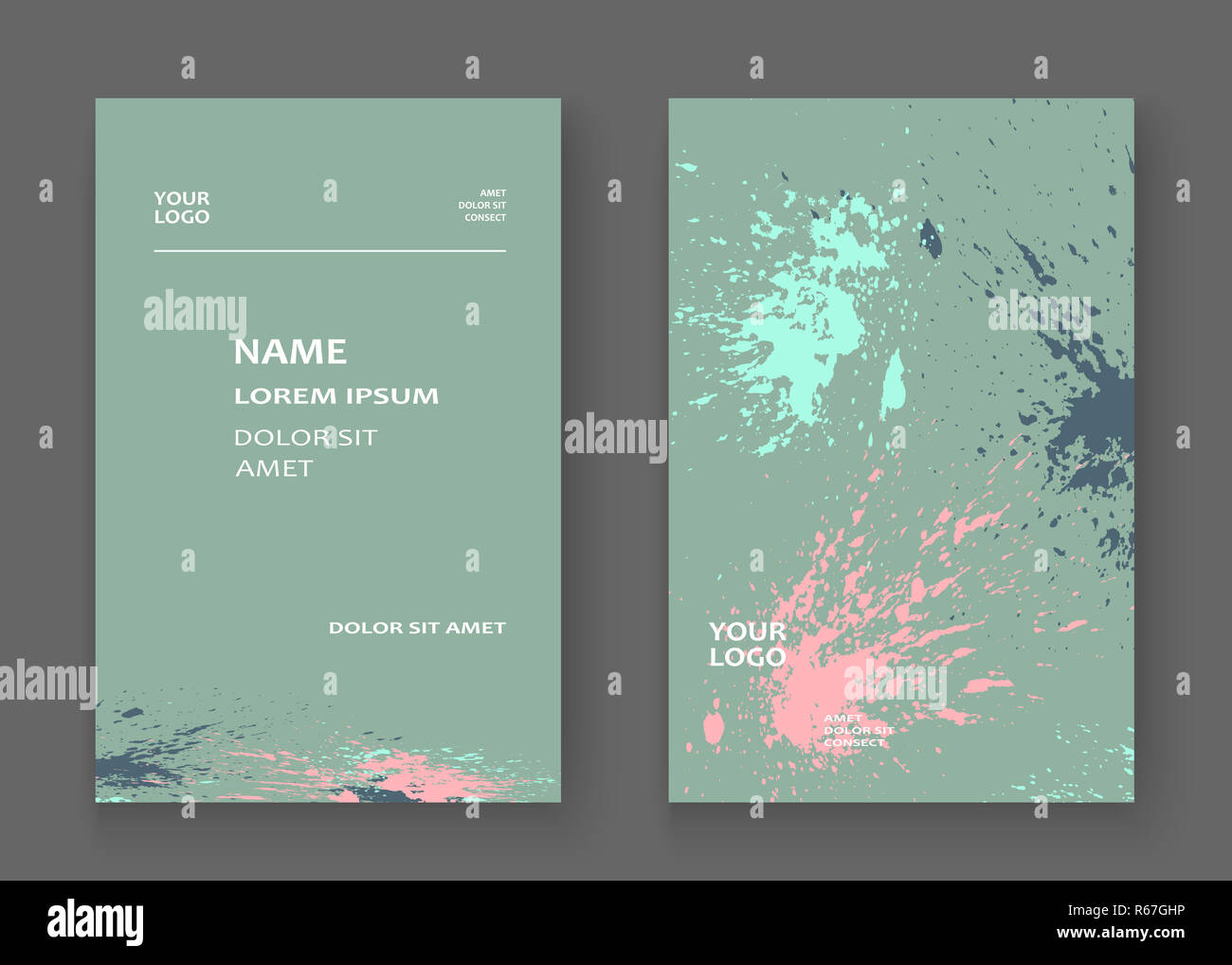 Pastel explosion paint splatter artistic cover frame design. Decorative ...