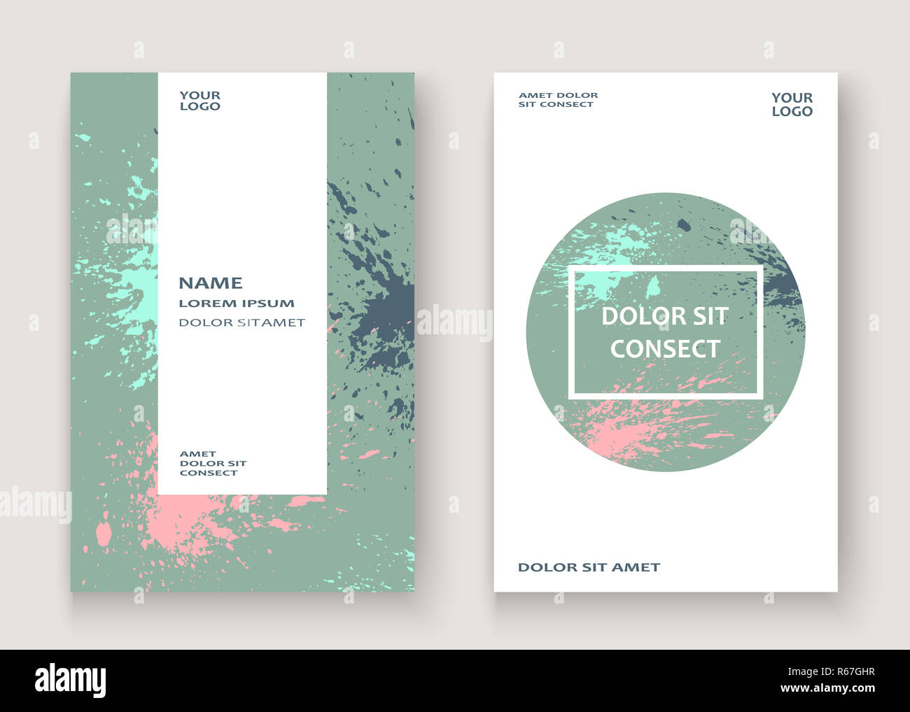 Pastel explosion paint splatter artistic cover frame design. Decorative ...