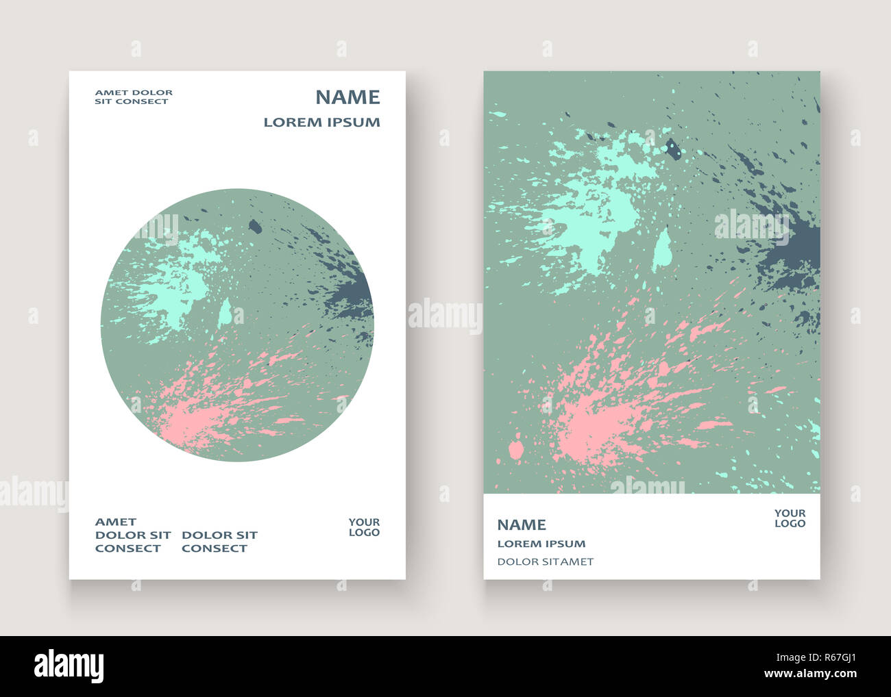 Pastel explosion paint splatter artistic cover frame design. Decorative ...