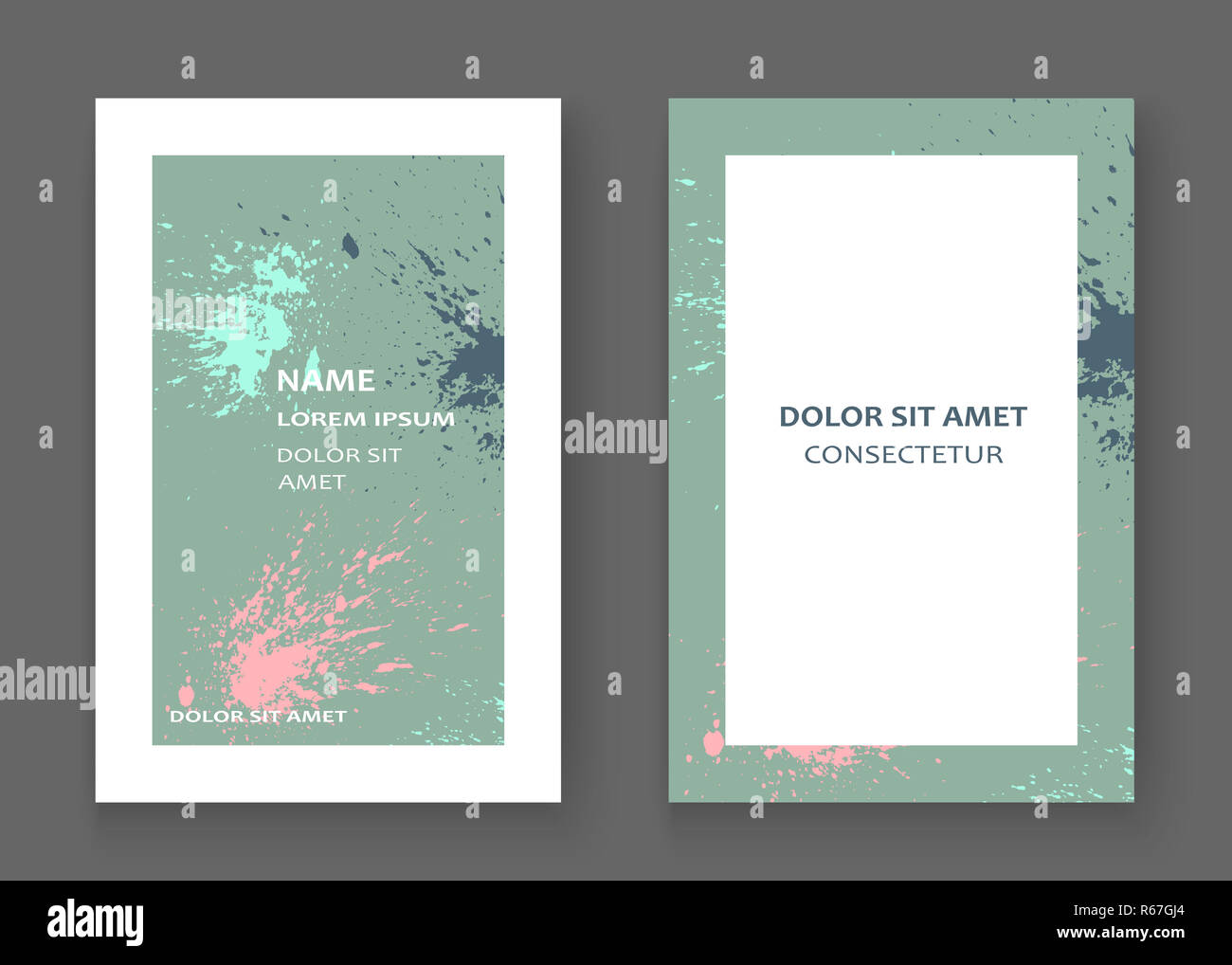 Pastel explosion paint splatter artistic cover frame design. Decorative ...