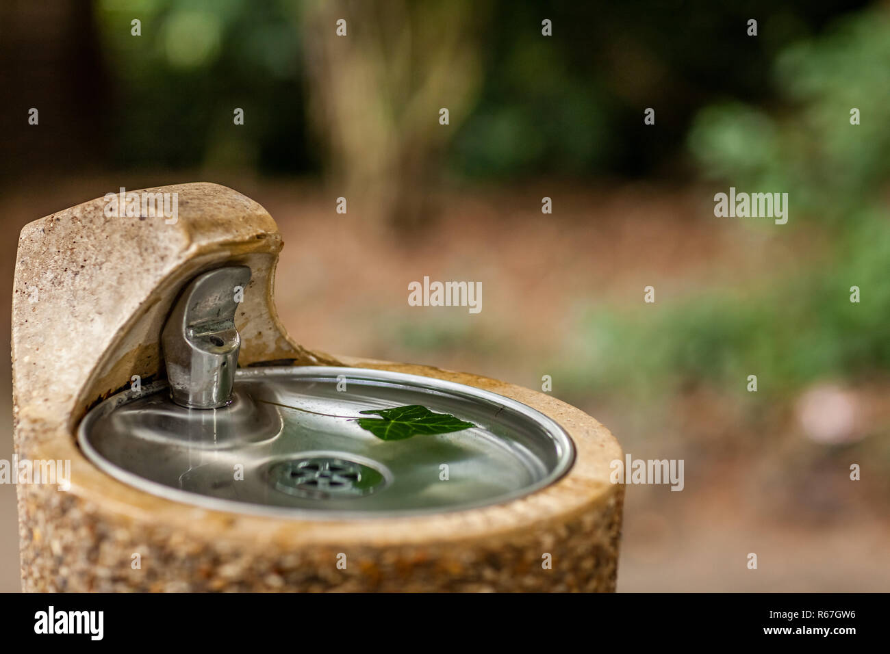 Drinking fountain in a park Stock Photo - Alamy