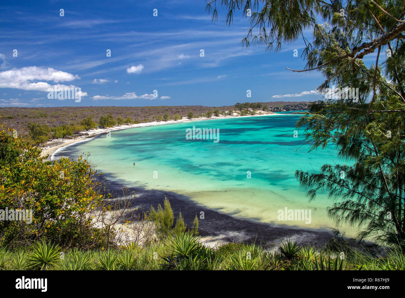 Turquoise coast on Bay of Pigeons Stock Photo - Alamy