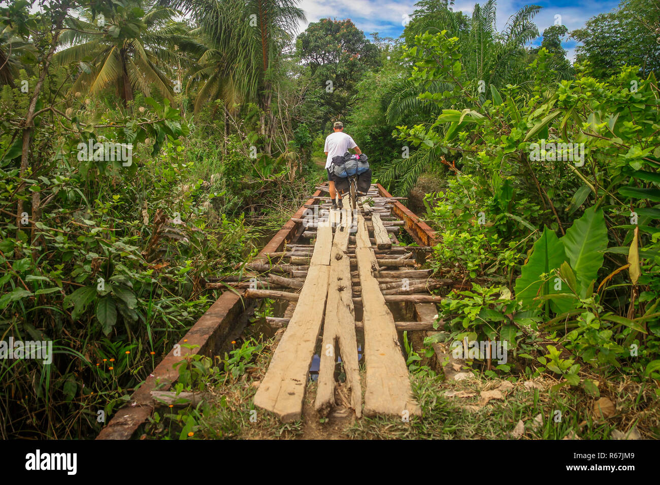 Crossing the bridge Stock Photo - Alamy