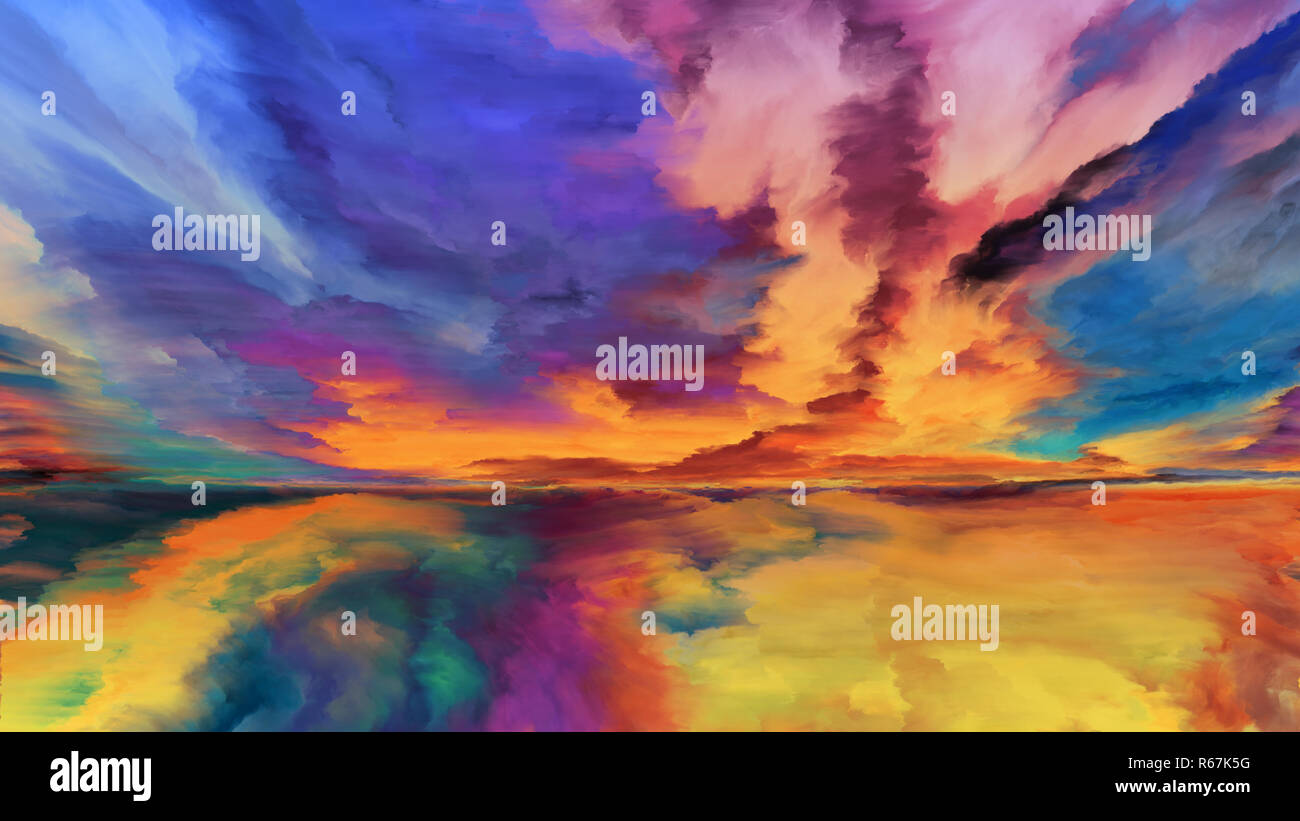 Lights of Abstract Landscape Stock Photo - Alamy