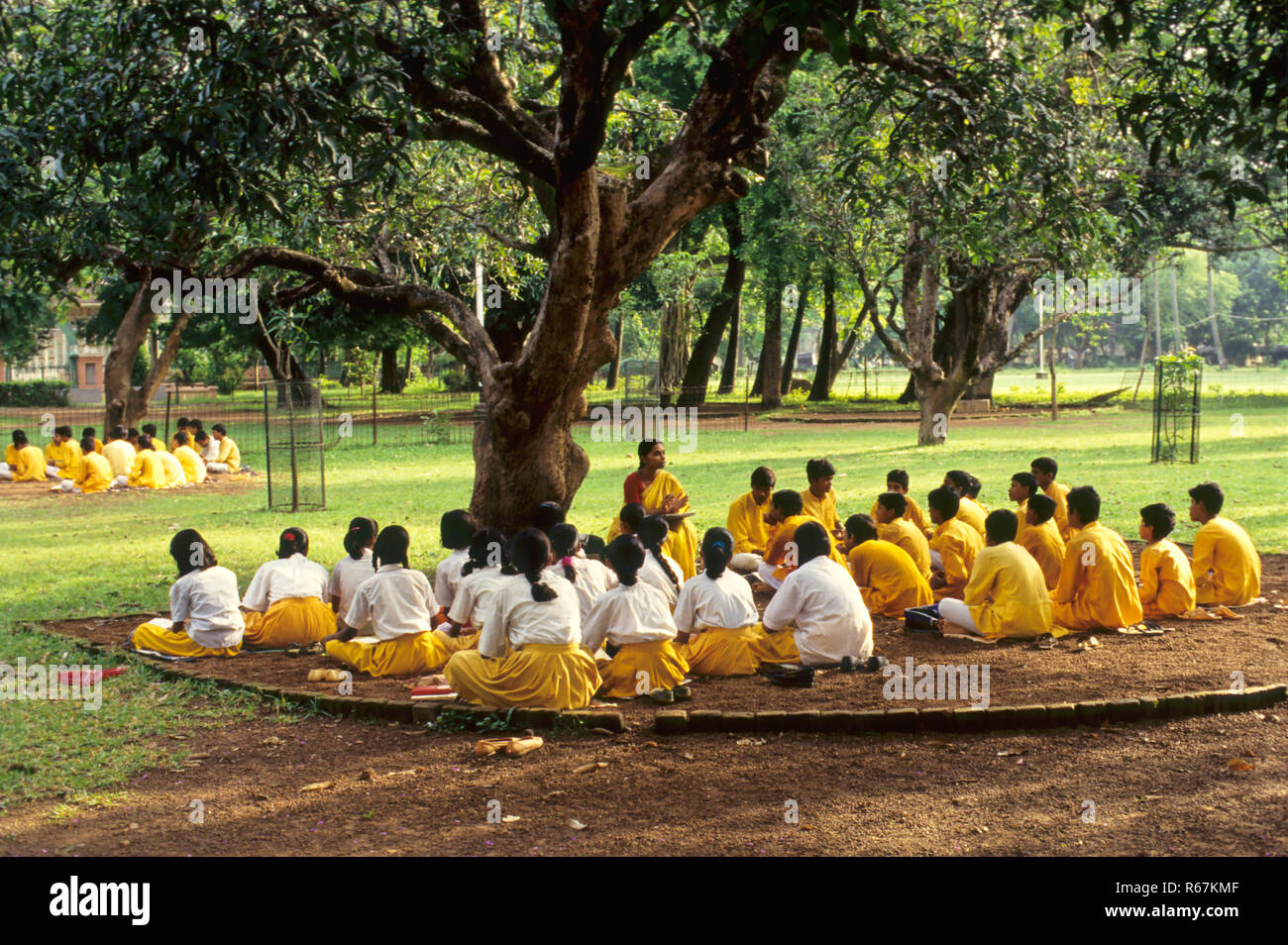 Students studying under tree hi-res stock photography and images - Alamy