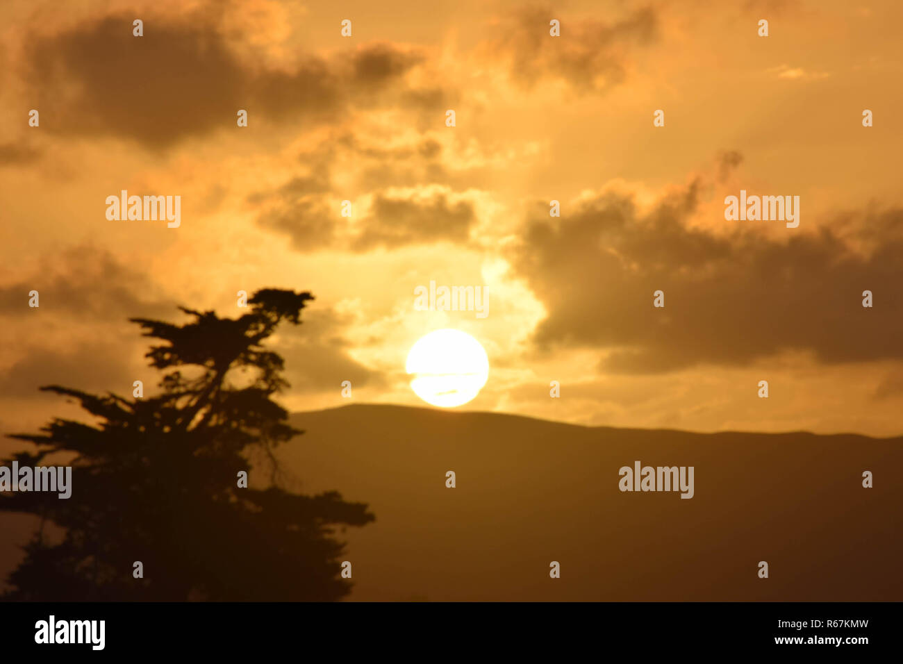 Sun setting over beautiful farm hi-res stock photography and images - Alamy