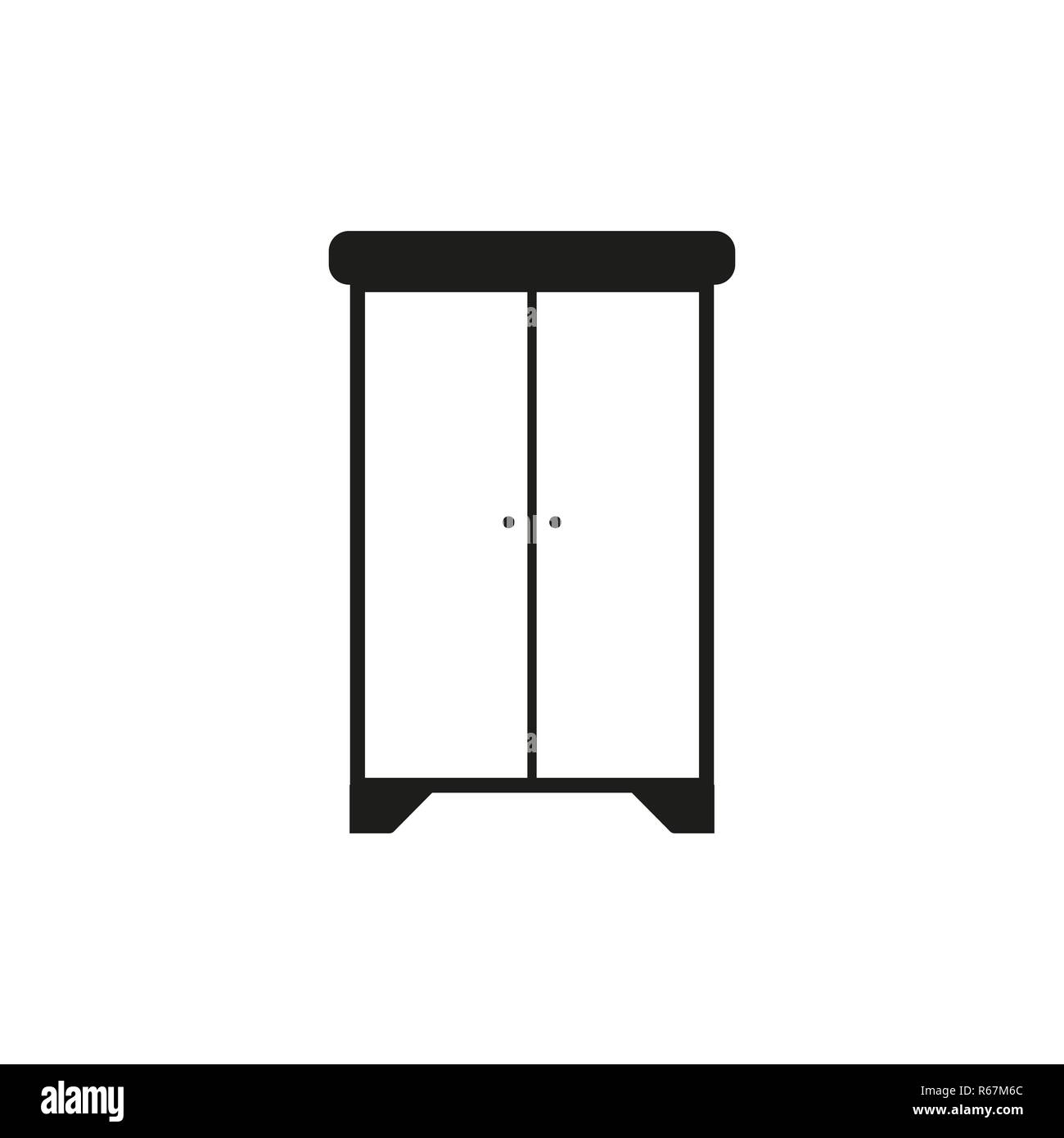 Cupboard vector line icon. Trendy flat ui sign design, graphic ...