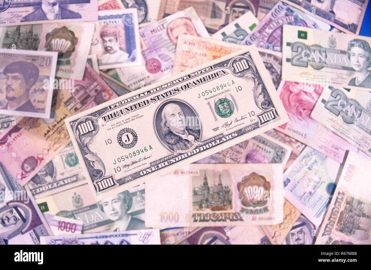 Currency from all over world Stock Photo - Alamy