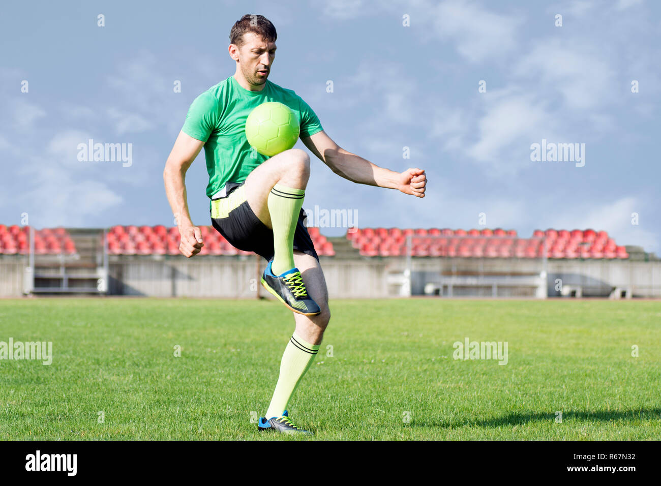 soccer player in stadium Stock Photo - Alamy
