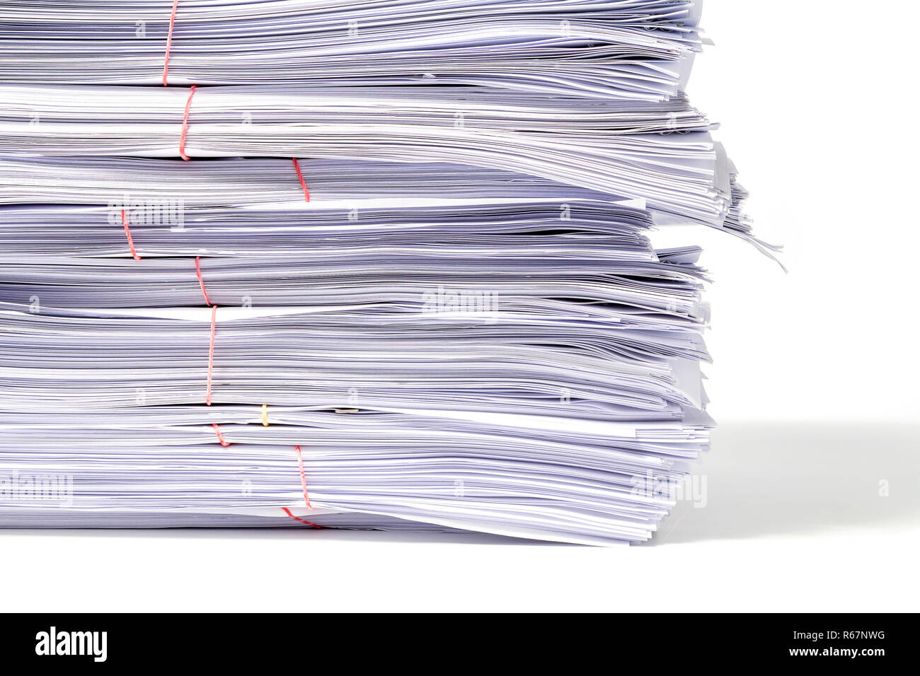 Stack of Documents isolated on white background Stock Photo - Alamy