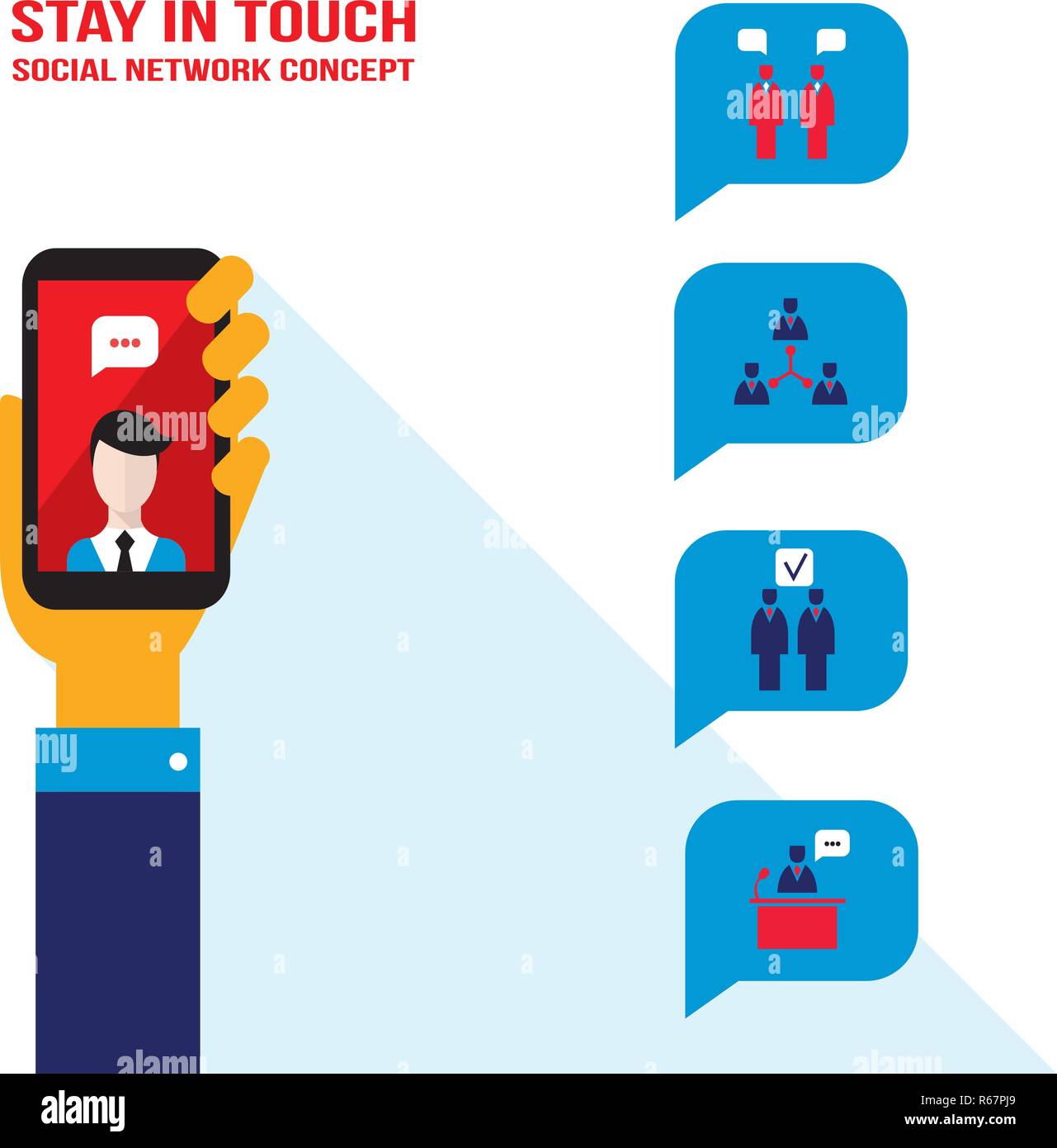 Social network Communication Successful business and e-commerce concept ...