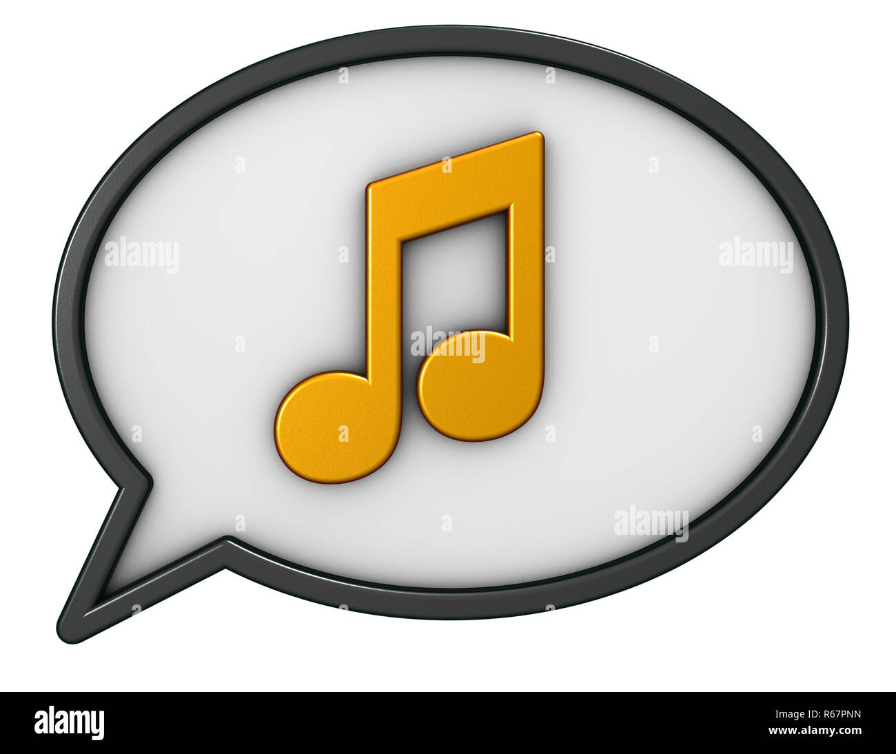 speech bubble and musical note Stock Photo - Alamy