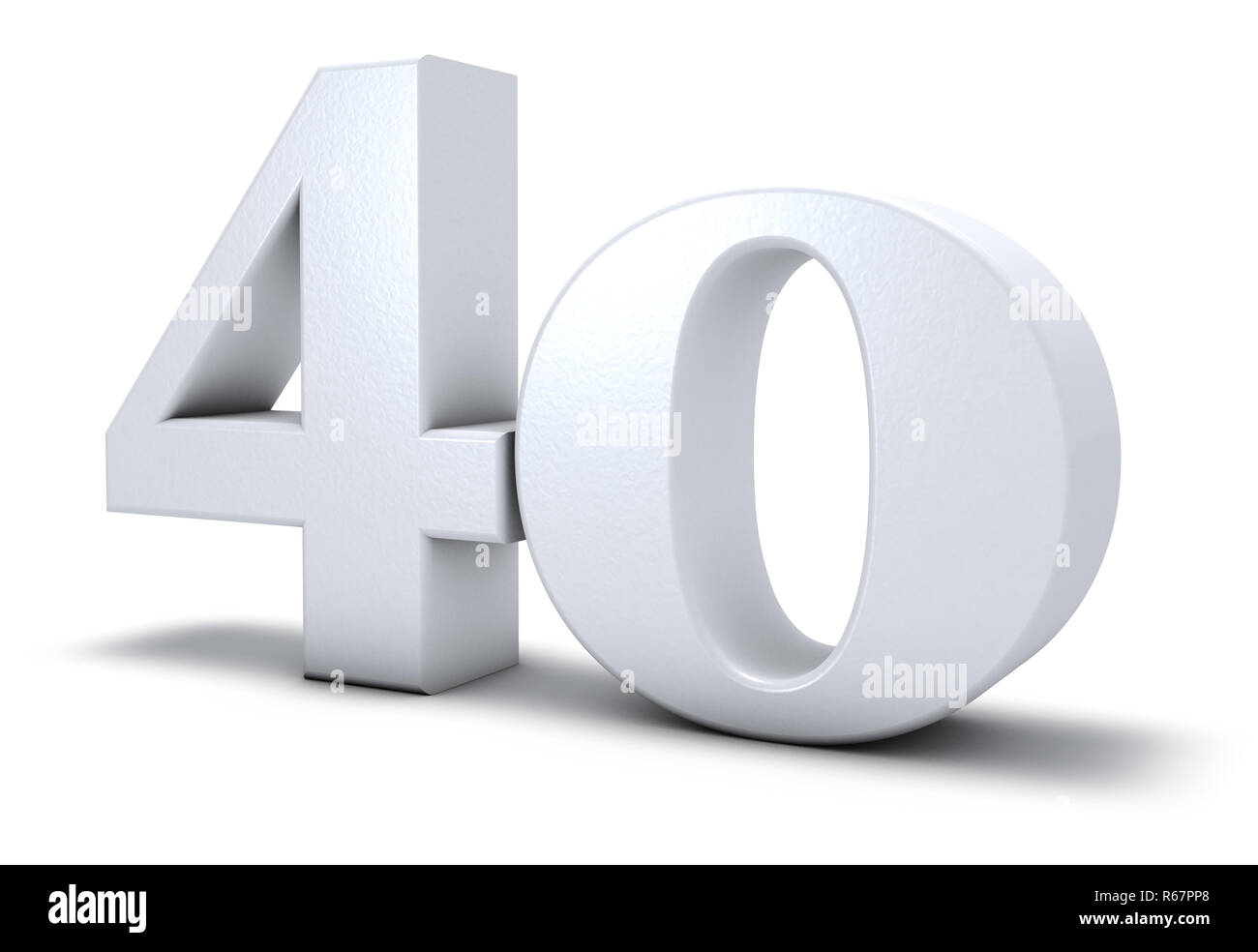 3d number 40 forty hi-res stock photography and images - Alamy