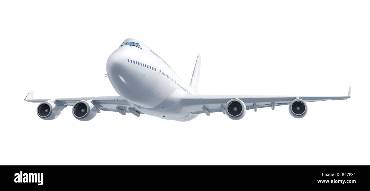 White background airplane hi-res stock photography and images - Alamy