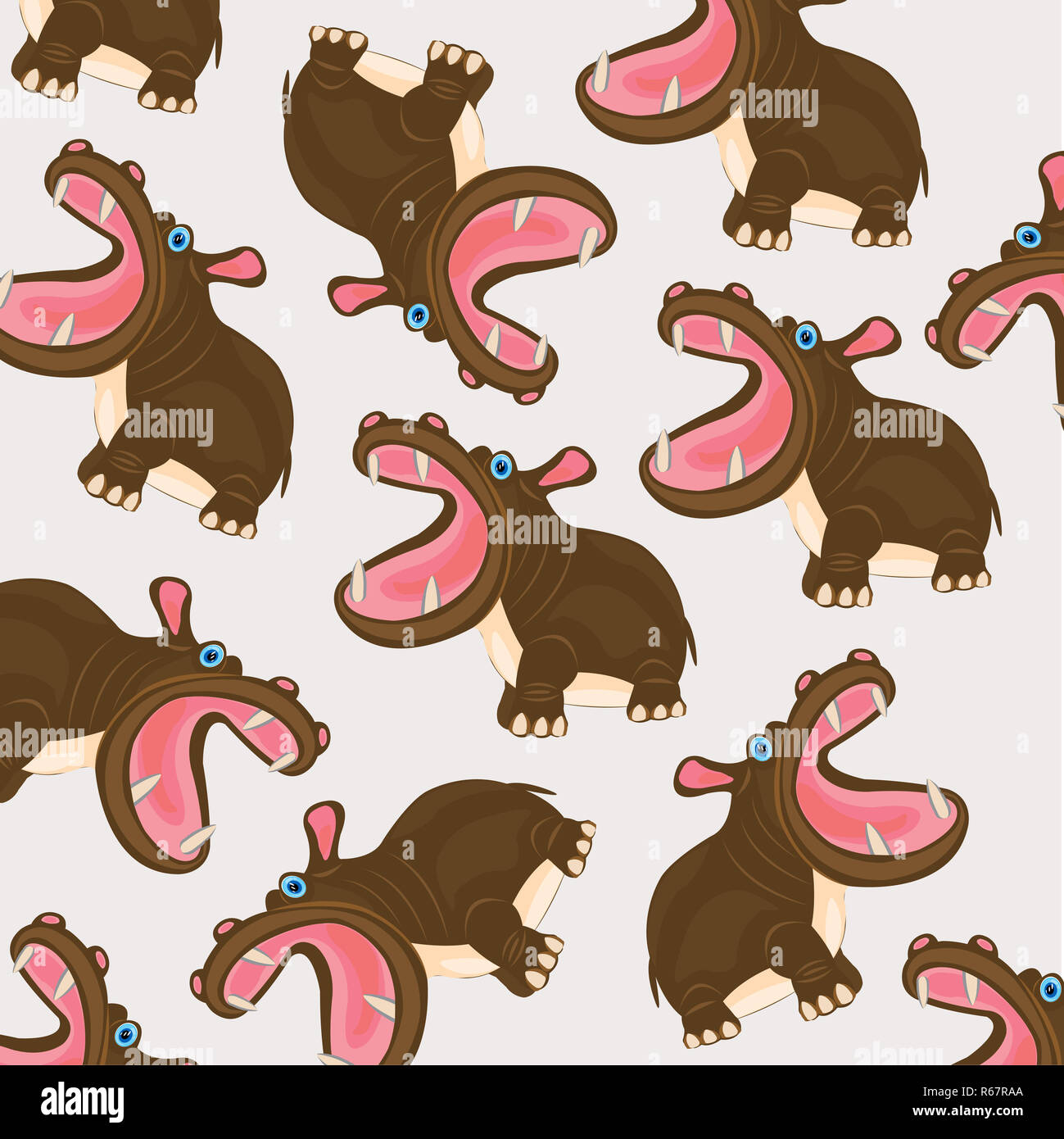 Animal hippopotamus pattern Stock Photo - Alamy