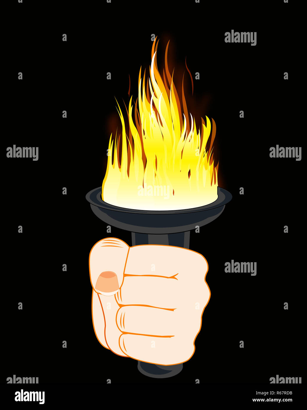 Fire flames in hand hi-res stock photography and images - Alamy