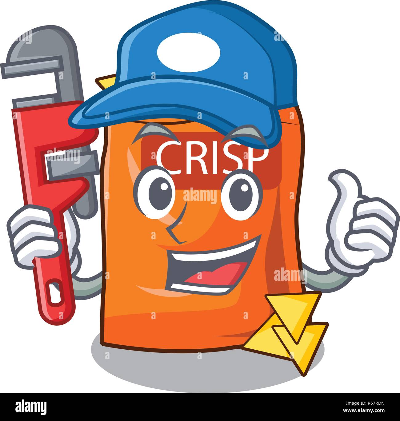 Plumber chips isolated on a collection mascot vector illustration Stock ...