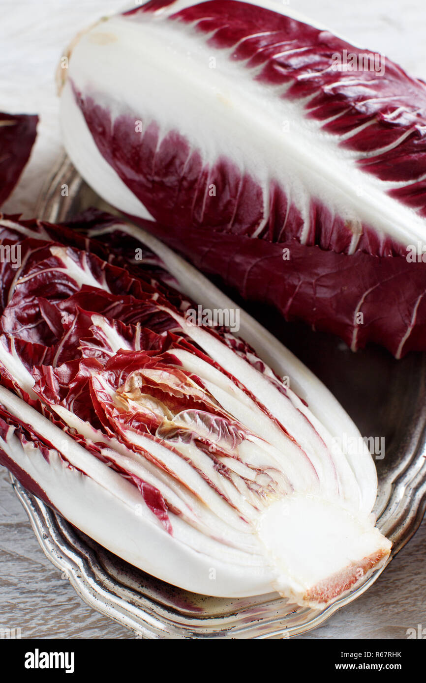 Raw red chicory Stock Photo - Alamy
