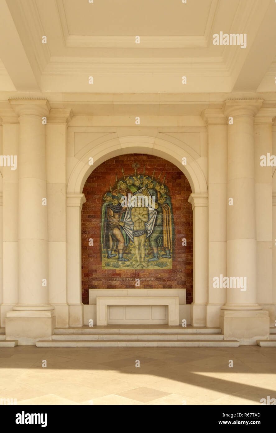 On e of the stations of the sacred way in Fátima, Portugal Stock Photo ...