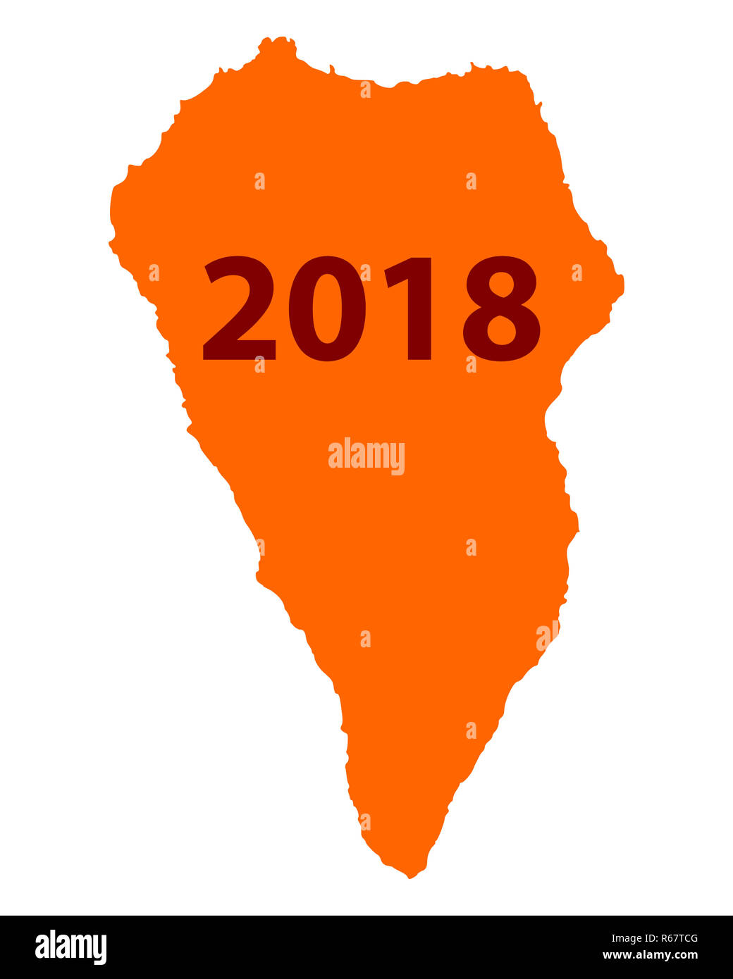 map of la palma 2018 Stock Photo - Alamy