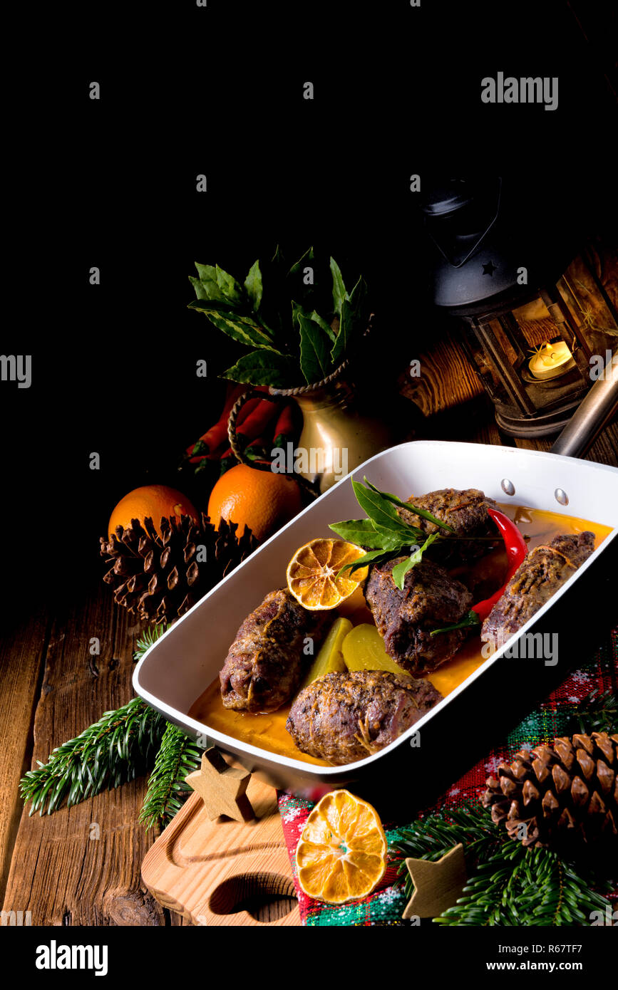 beef rolls from the oven Stock Photo - Alamy