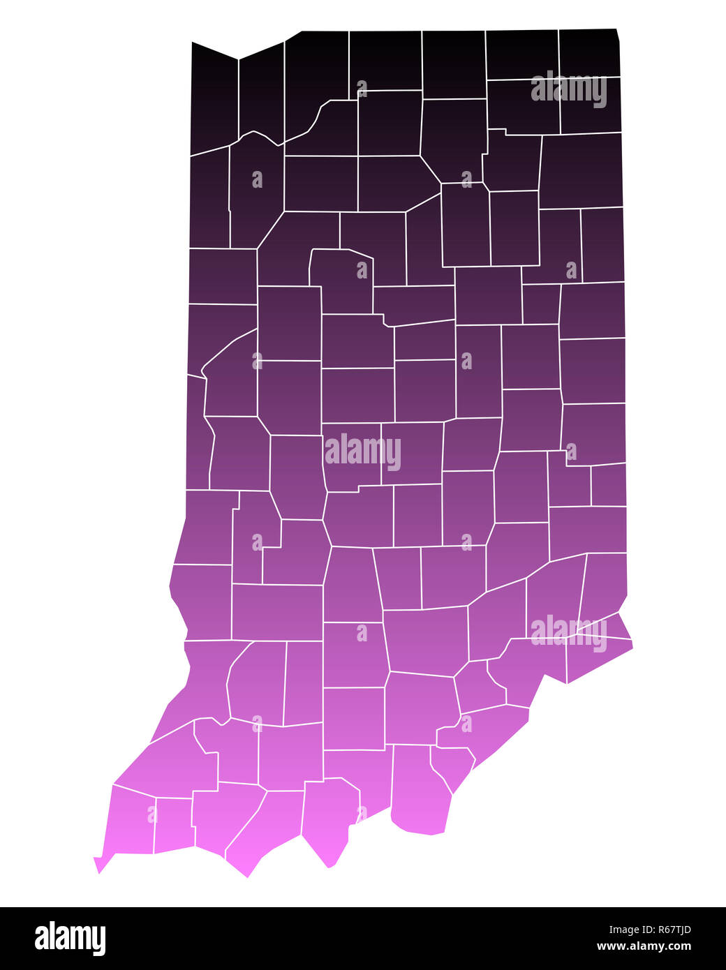 Indiana county map Cut Out Stock Images & Pictures - Alamy