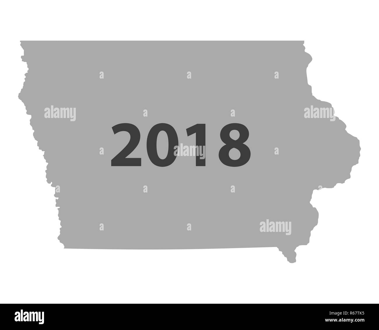 Iowa map Black and White Stock Photos & Images - Alamy