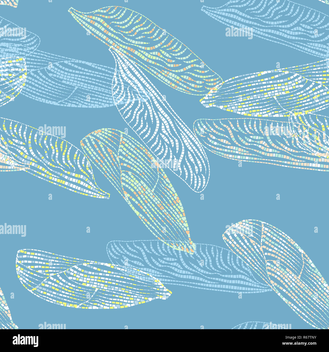 Seamless pattern background. Wings of insects. Elements of design Stock ...