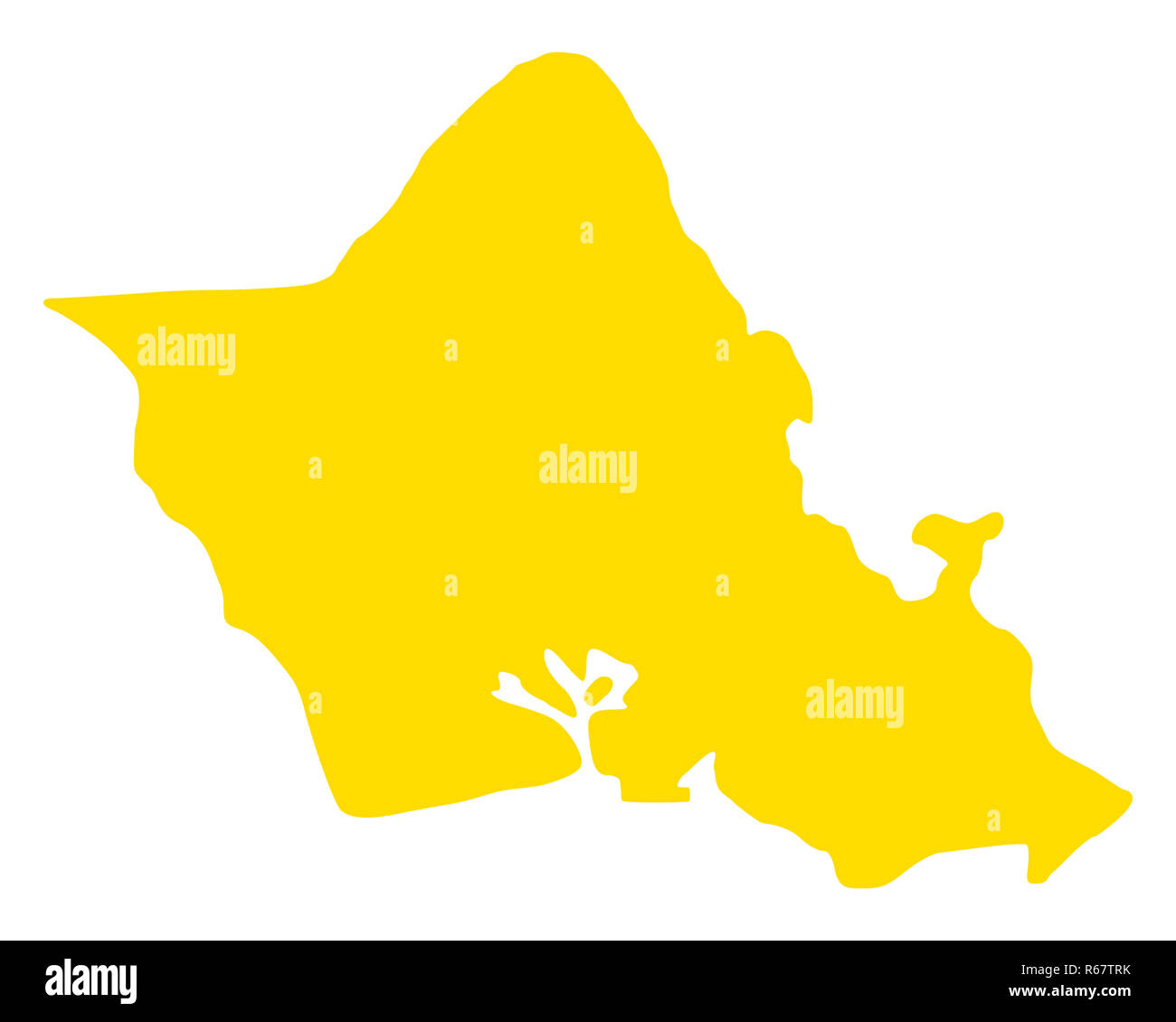 map of oahu Stock Photo - Alamy