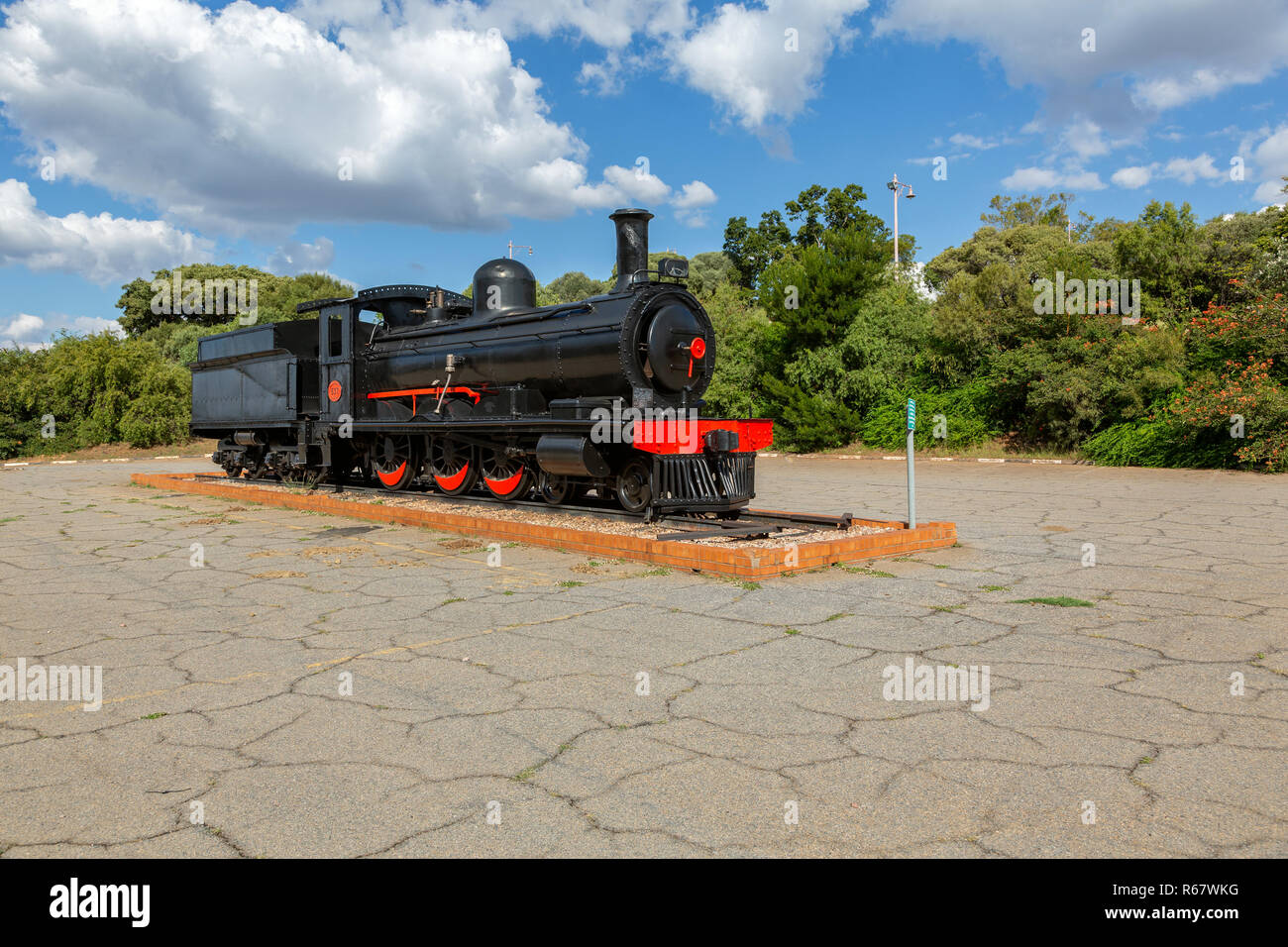 Classic steam locomotive of the South African railways on display at ...