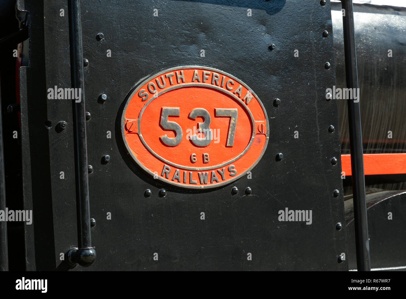Classic steam locomotive of the South African railways on display at ...