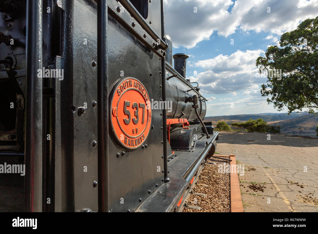 Classic steam locomotive of the South African railways on display at ...
